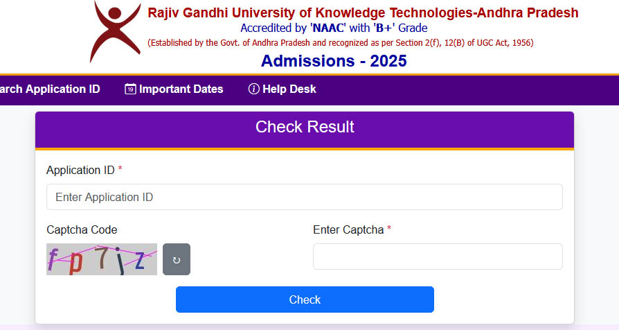 RGUKT IIIT Selection List 2025 pdf Download