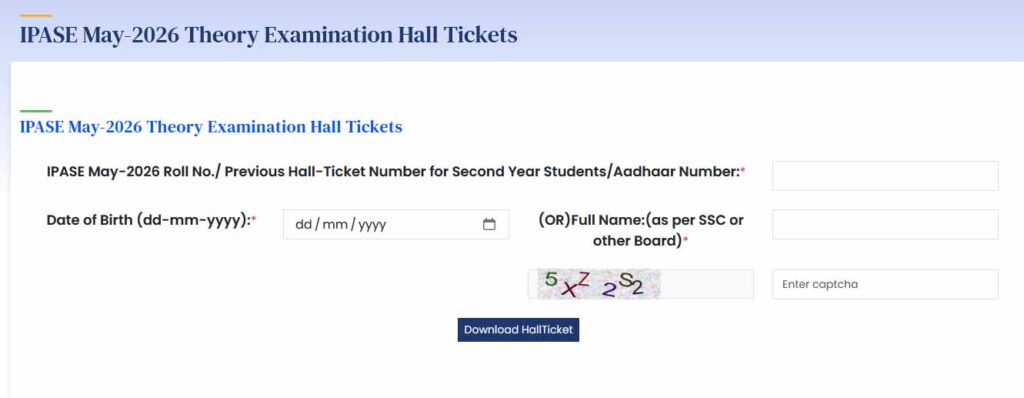 AP Inter Supplementary Hall ticket 2026